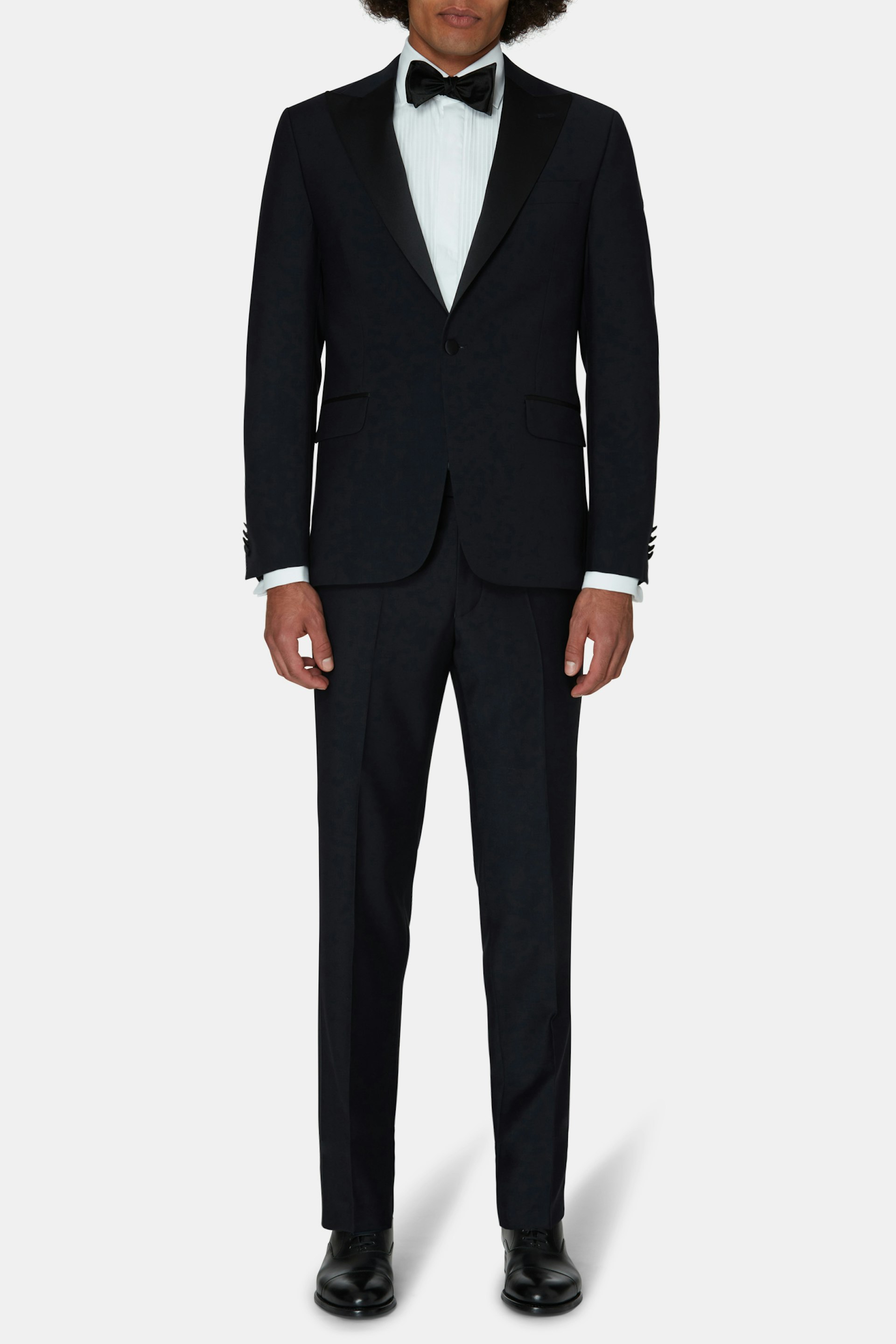 Regular Fit Microstructure Tuxedo Suit Oscar Jacobson