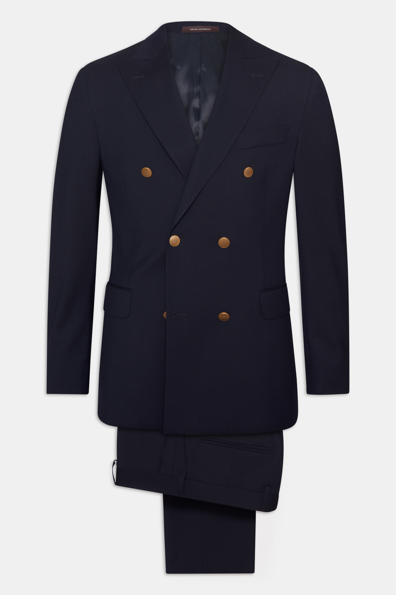 Regular Fit dubbelknäppt Tropical Wool Kostym - | Oscar Jacobson