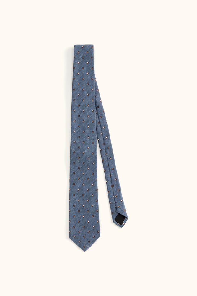 Prickig Slips Siden - Blå | Oscar Jacobson